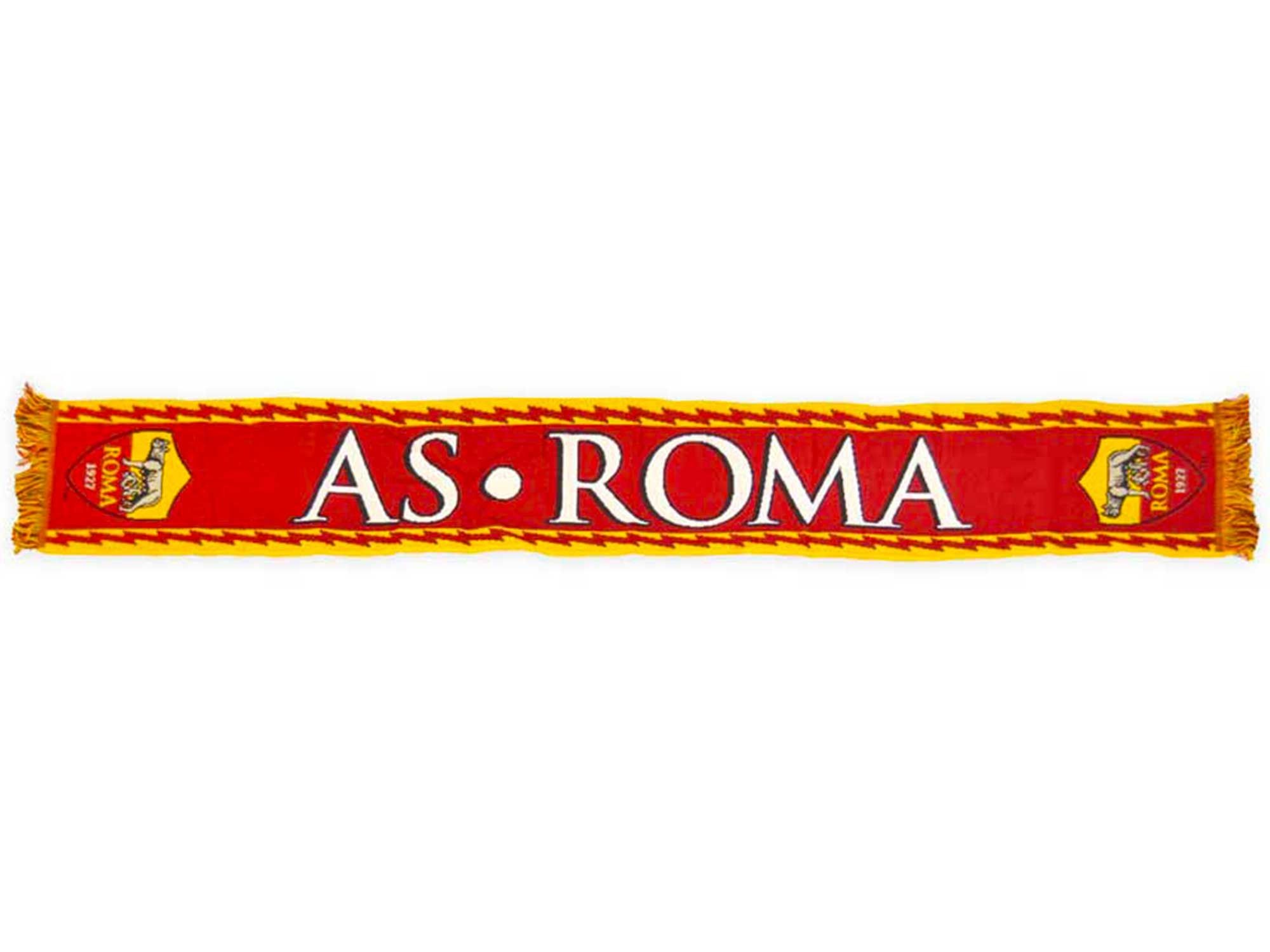SCIARPA SCARF AS ROMA UFFICIALE JAQUARD GIALLOROSSA