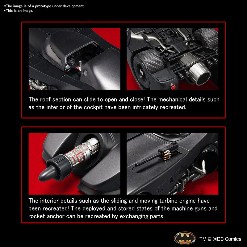 BANDAI BATMAN 1989 BATMOBILE 1/35 MODEL KIT FIGURE