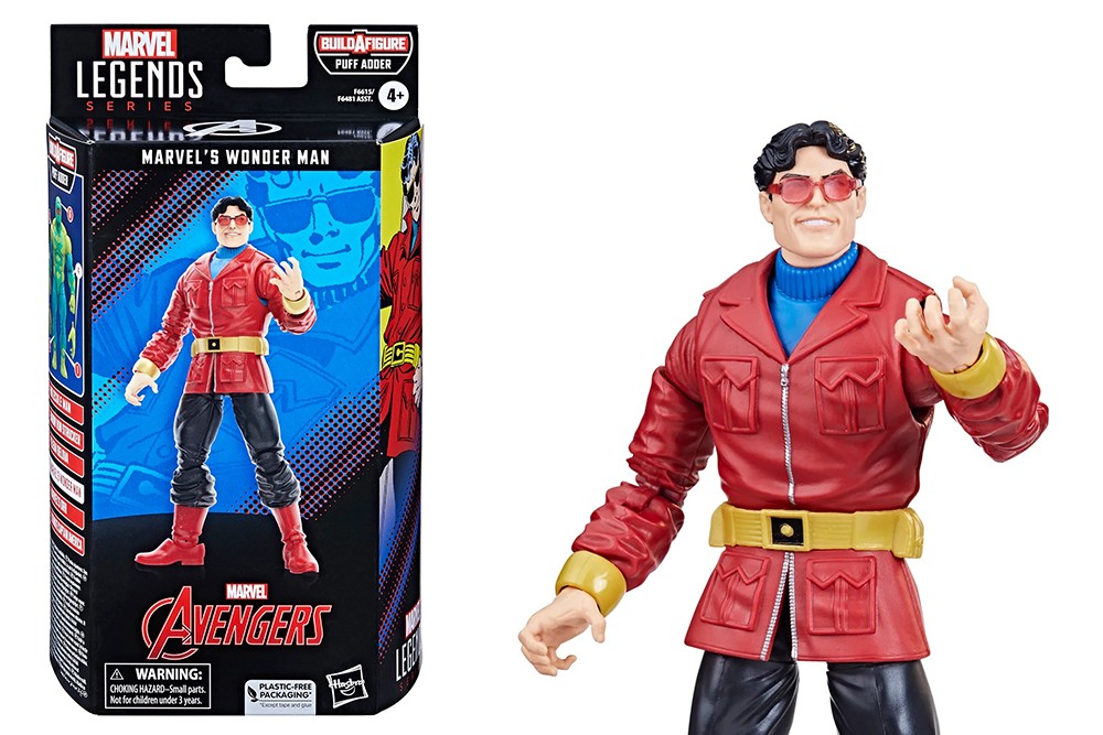 HASBRO MARVEL LEGENDS BAF PUFF ADDER SERIES WONDER MAN ACTION FIGURE