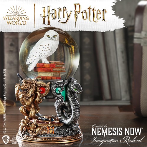 BUY HARRY POTTER HEDWIG SNOW GLOBE 18 CM FIGURE NEMESIS NOW