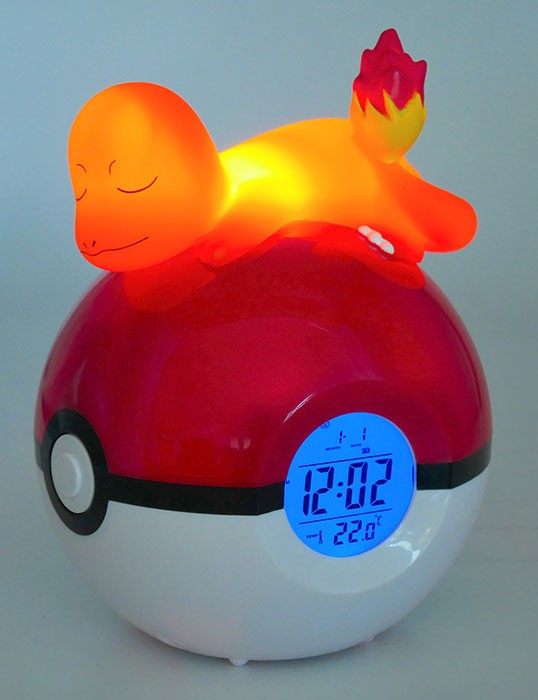 BUY POKEMON CHARMANDER AND POKEBALL LIGHT UP ALARM CLOCK TEKNOFUN
