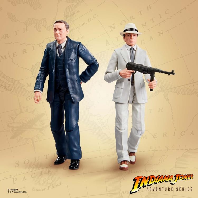 HASBRO INDIANA JONES MARCUS BRODY AND RENE BELLOQ ACTION FIGURE