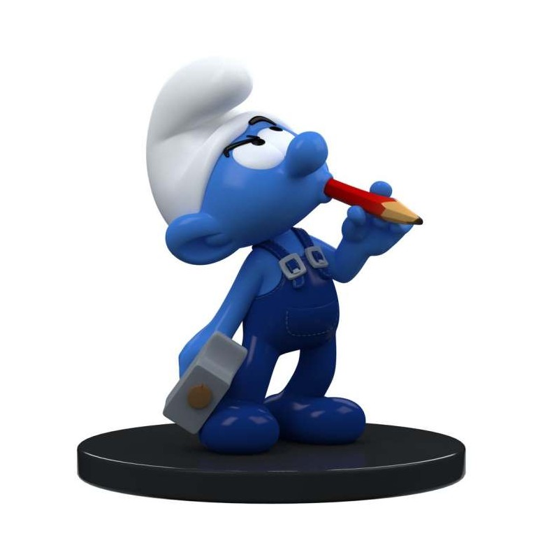 PLASTOY SMURFS I PUFFI PUFFO INVENTORE RESIN STATUA FIGURE