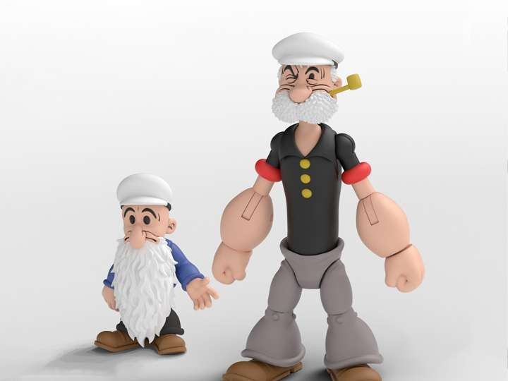 BUY POPEYE CLASSICS WAVE 2 POOPDECK PAPPY ACTION FIGURE BOSS FIGHT ...