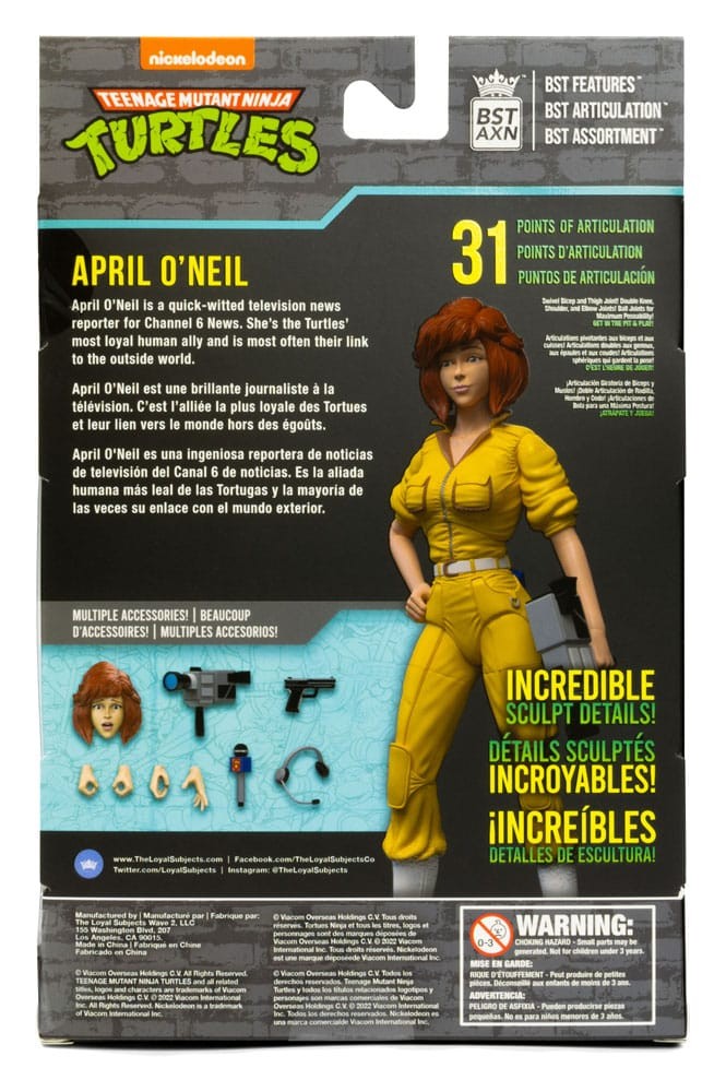 THE LOYAL SUBJECTS TEENAGE MUTANT NINJA TURTLES APRIL O'NEIL BST AX...