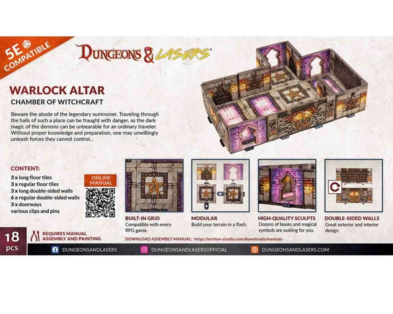 BUY DUNGEONS AND LASERS WARLOCK ALTAR SCENARY SET ARCHON STUDIO