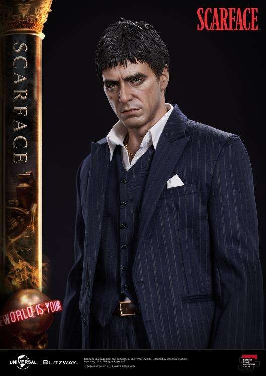 BLITZWAY SCARFACE TONY MONTANA SUPERB SCALE STATUA FIGURE