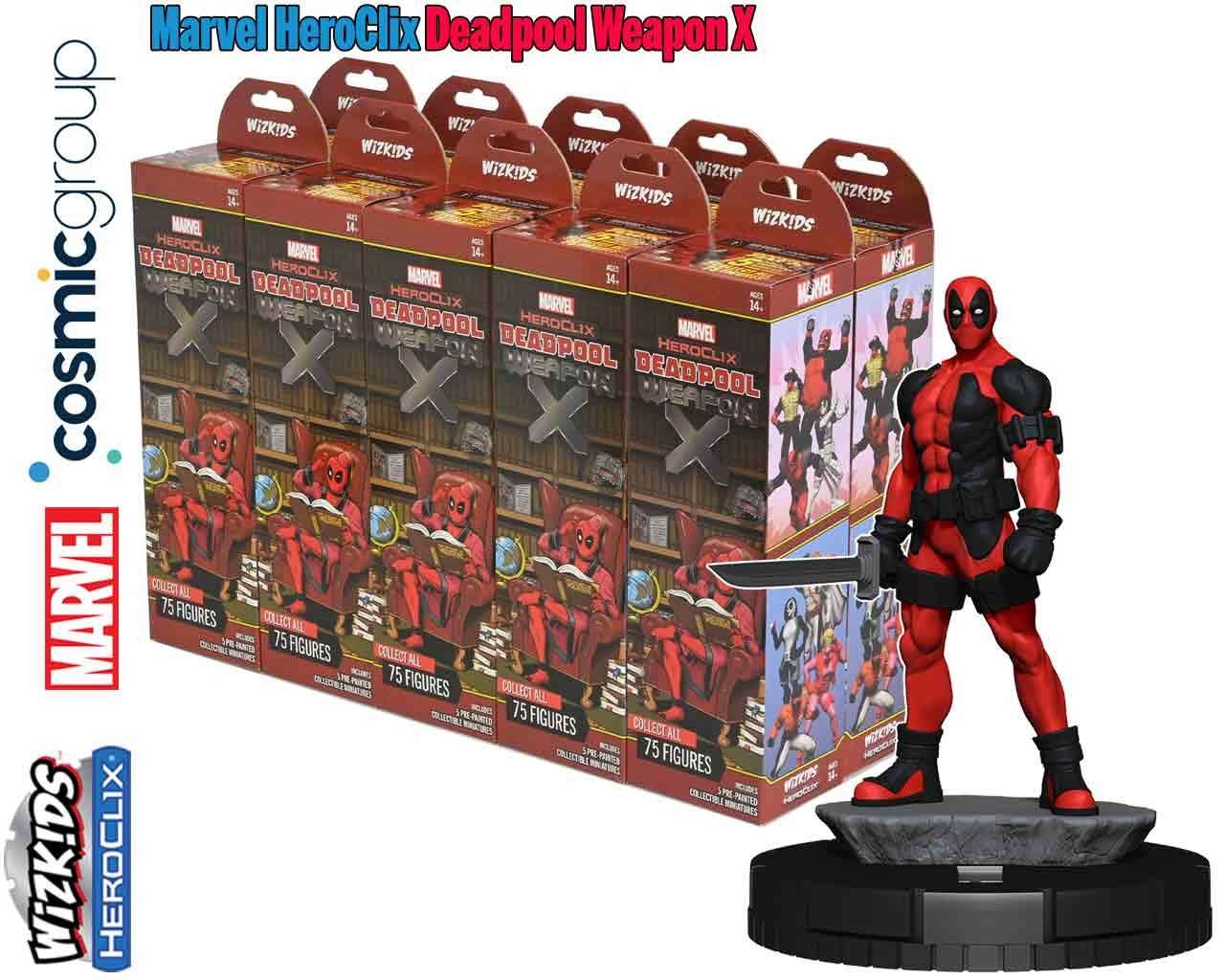 BUY MARVEL COMICS HEROCLIX DEADPOOL WEAPON X 10X BOOSTER BRICK WIZKIDS