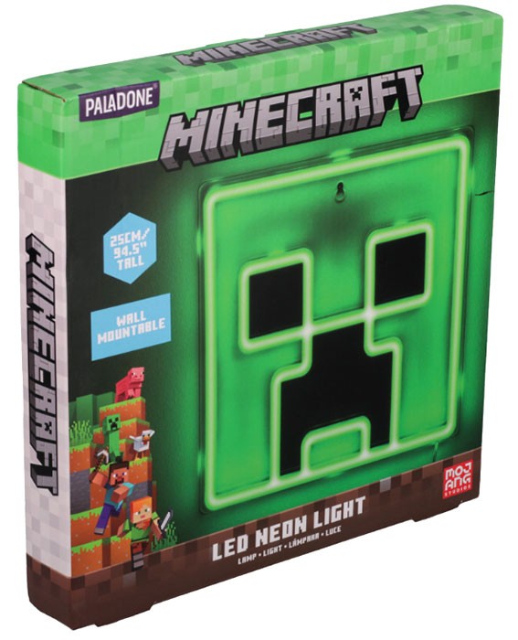BUY MINECRAFT CREEPER LED NEON LIGHT PALADONE PRODUCTS