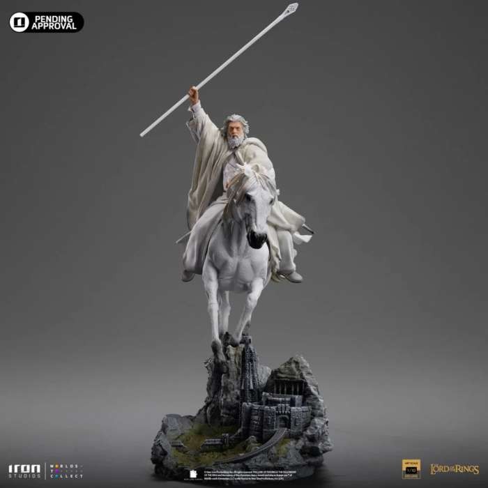BUY THE LORD OF THE RINGS GANDALF THE WHITE ON SHADOWFAX ART SCALE ...