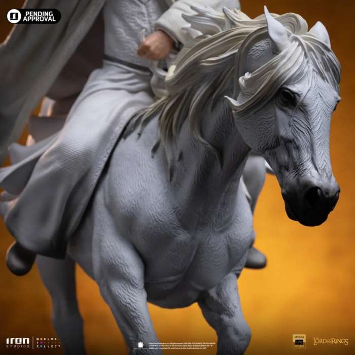 BUY THE LORD OF THE RINGS GANDALF THE WHITE ON SHADOWFAX ART SCALE ...