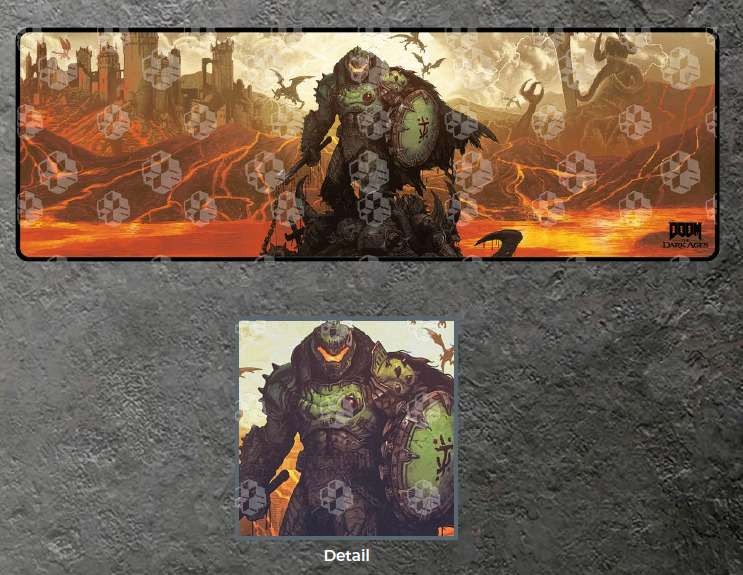 BUY DOOM THE DARK AGES MOUSEMAT SLAYER'S TRIUMPH DEVPLUS