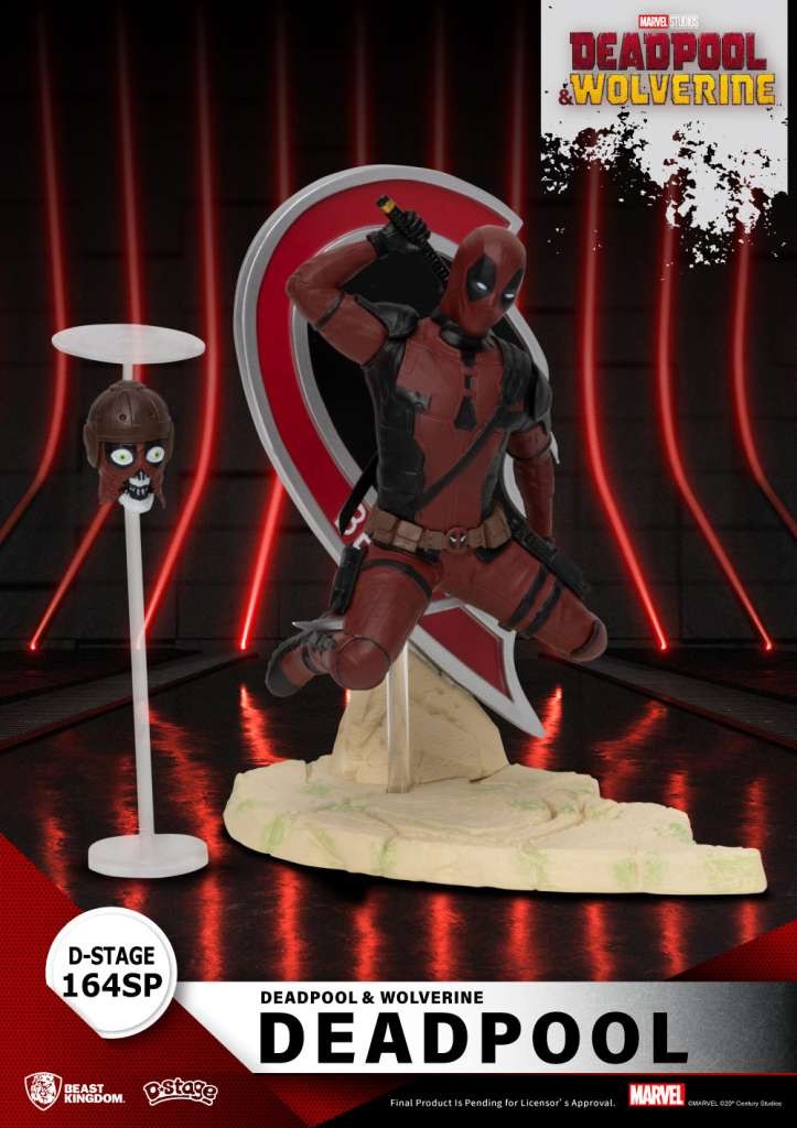BEAST KINGDOM D-STAGE DEADPOOL & WOLVERINE DEADPOOL + HEADPOOL STAT...