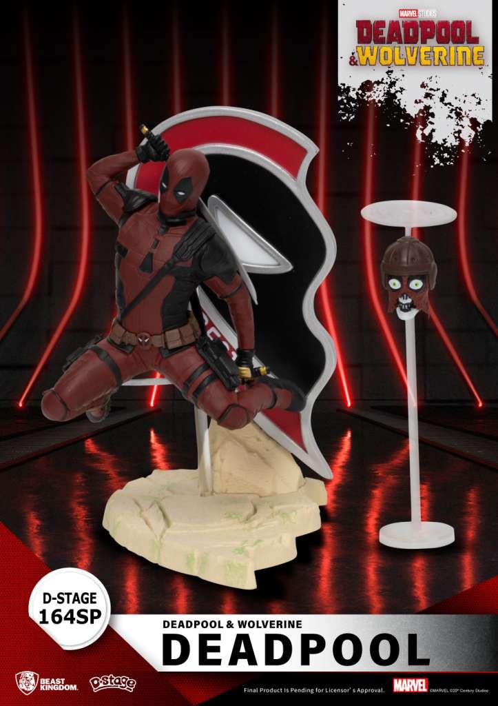BEAST KINGDOM D-STAGE DEADPOOL & WOLVERINE DEADPOOL + HEADPOOL STAT...
