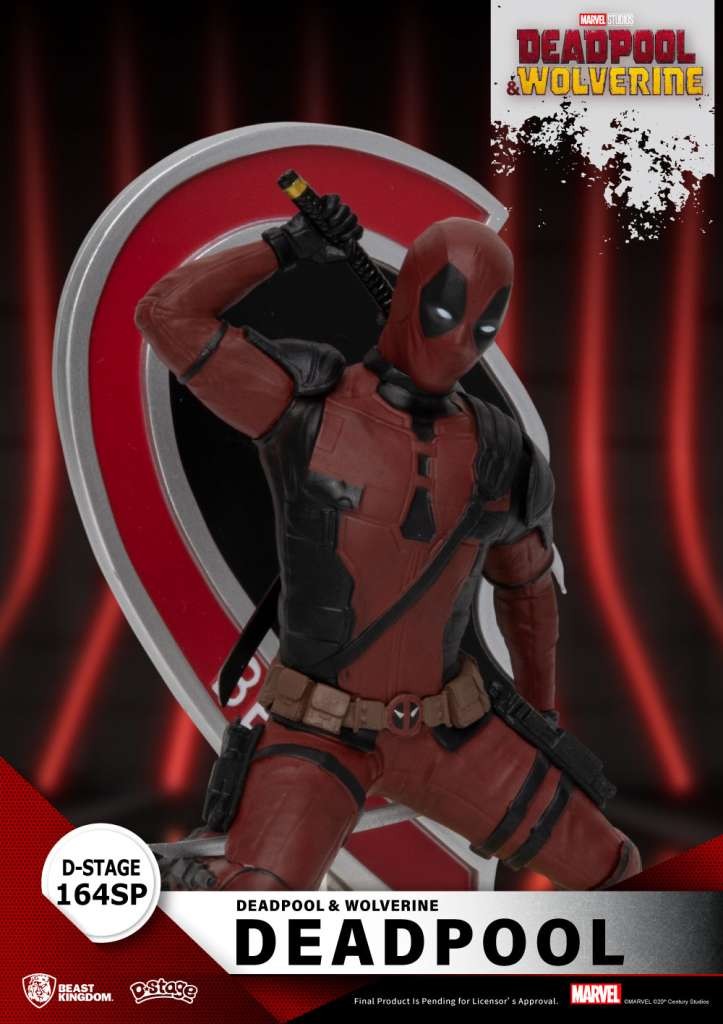 BEAST KINGDOM D-STAGE DEADPOOL & WOLVERINE DEADPOOL + HEADPOOL STAT...