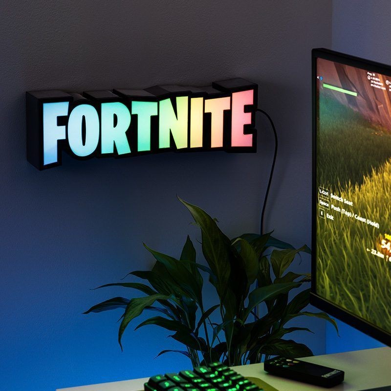 BUY FORTNITE LOGO LED RGB LAMP 32CM PALADONE PRODUCTS