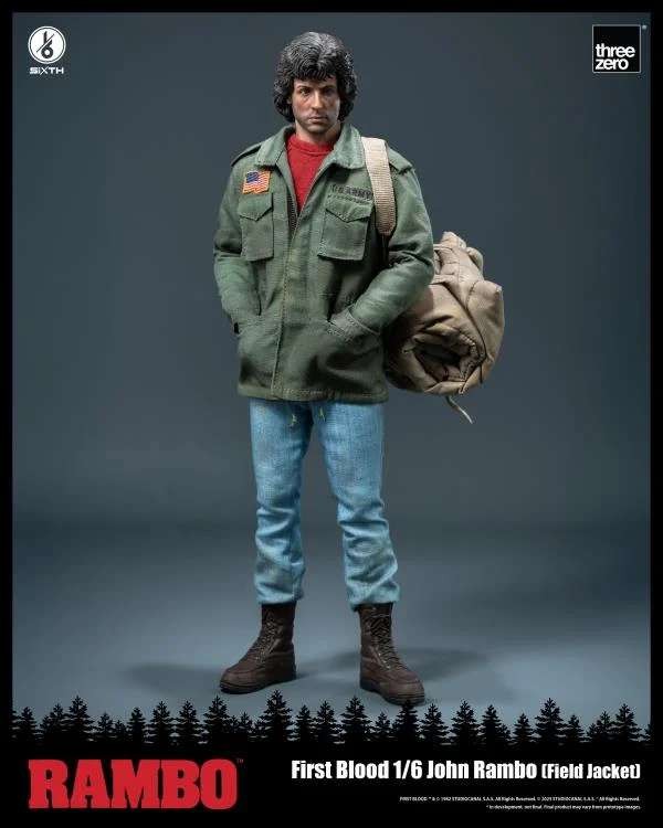 THREEZERO RAMBO FIRST BLOOD JOHN RAMBO FIELD JACKET 1/6 30CM ACTION...