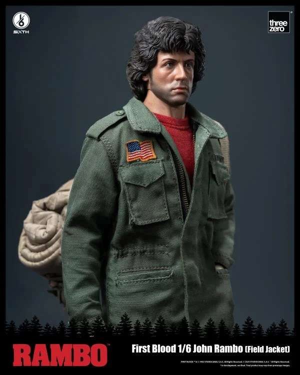 THREEZERO RAMBO FIRST BLOOD JOHN RAMBO FIELD JACKET 1/6 30CM ACTION...