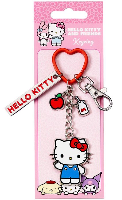 BUY HELLO KITTY AND FRIENDS HELLO KITTY WITH CHARMS METAL KEYRING C...