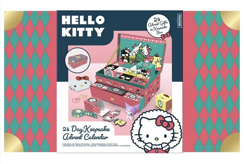 PALADONE PRODUCTS HELLO KITTY KEEPSAKE CALENDARIO DELL'AVVENTO 24 G...