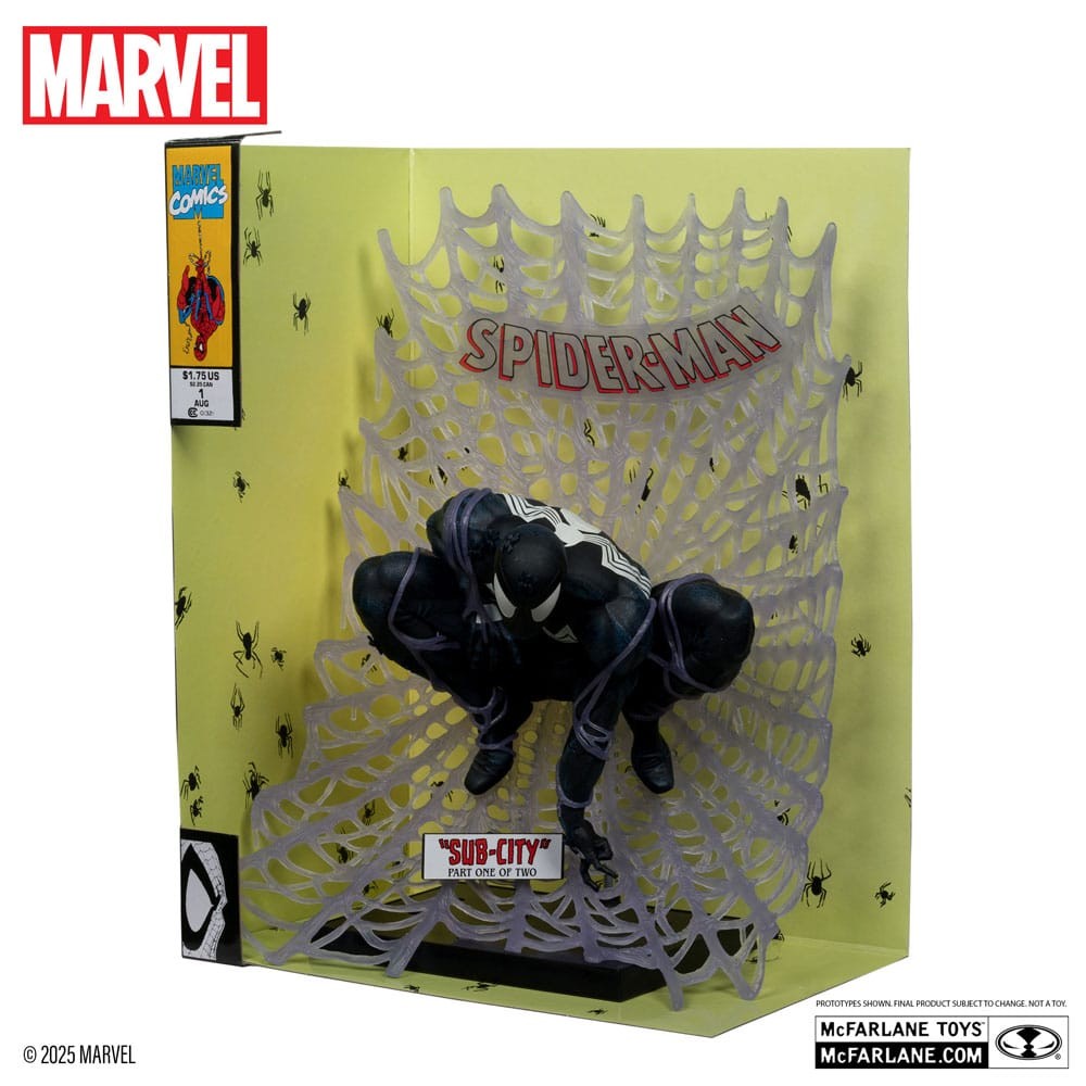 MC FARLANE MARVEL COLLECTION PVC STATUE SPIDER-MAN CHASE BLACK COST...