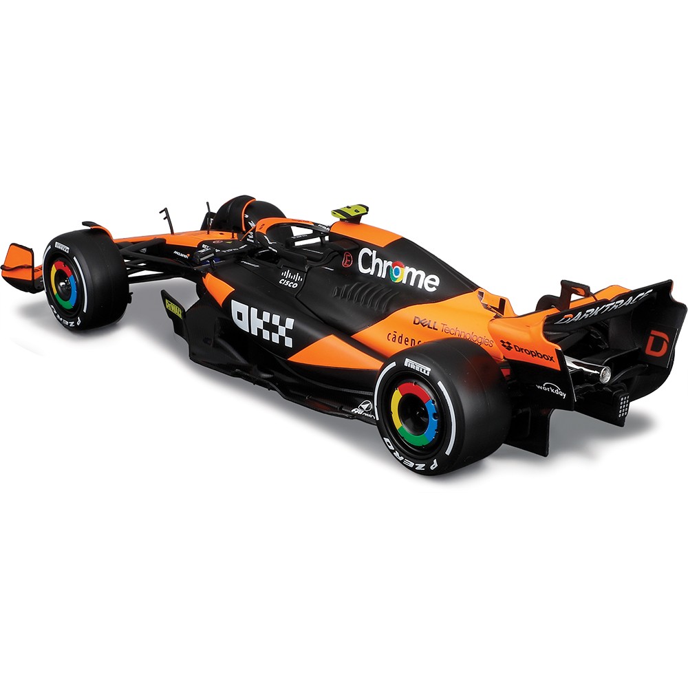 BBURAGO MCLAREN MCL38 CON LANDO NORRIS DIE CAST METAL 1/24 MODEL RE...
